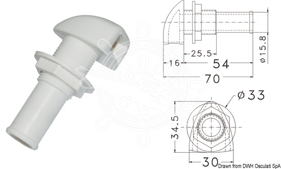 PLASTIC VENT 16MM - Delta Sierra Marine