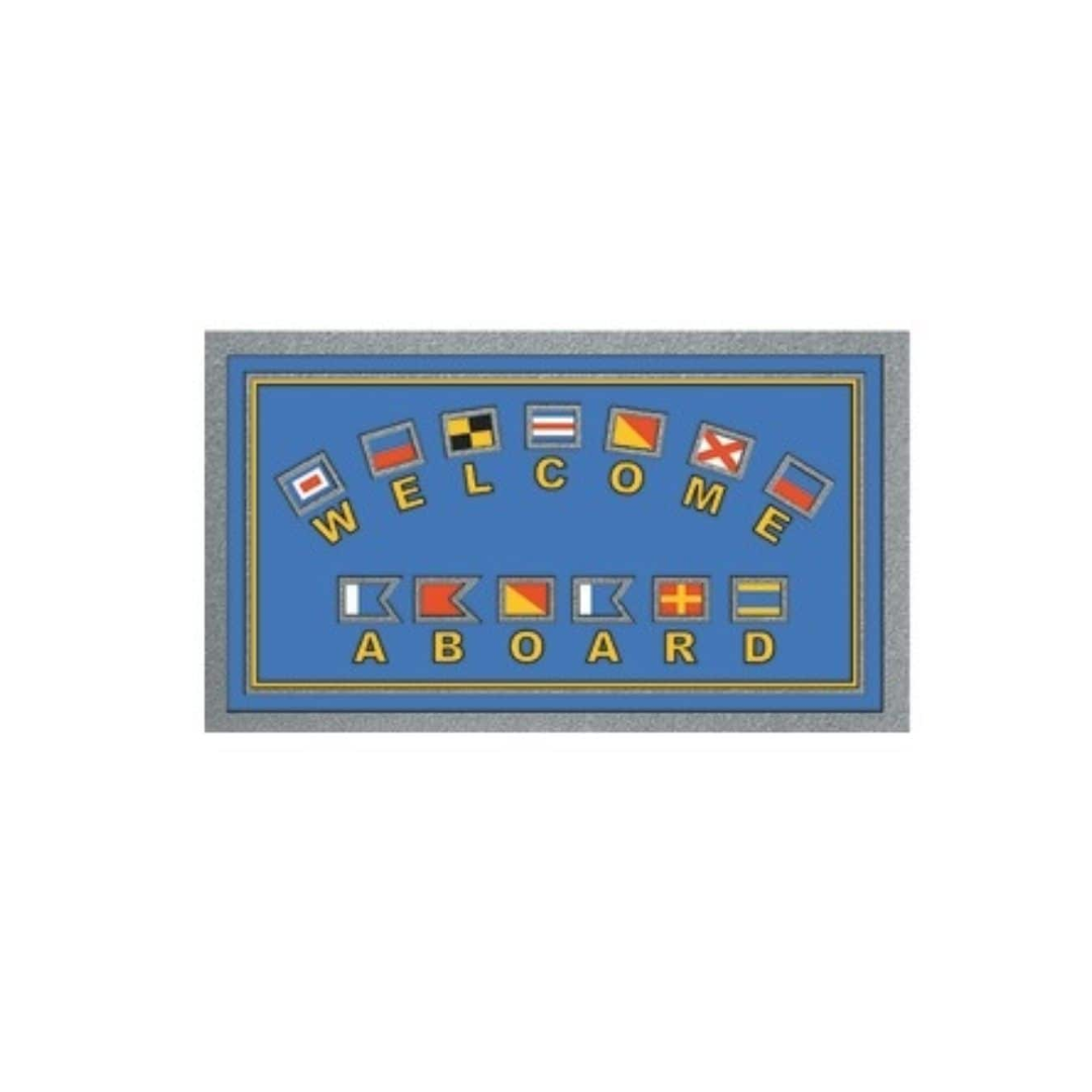 CARPET 40X68CM CODE FLAGS WELCOME ABOARD - Delta Sierra Marine
